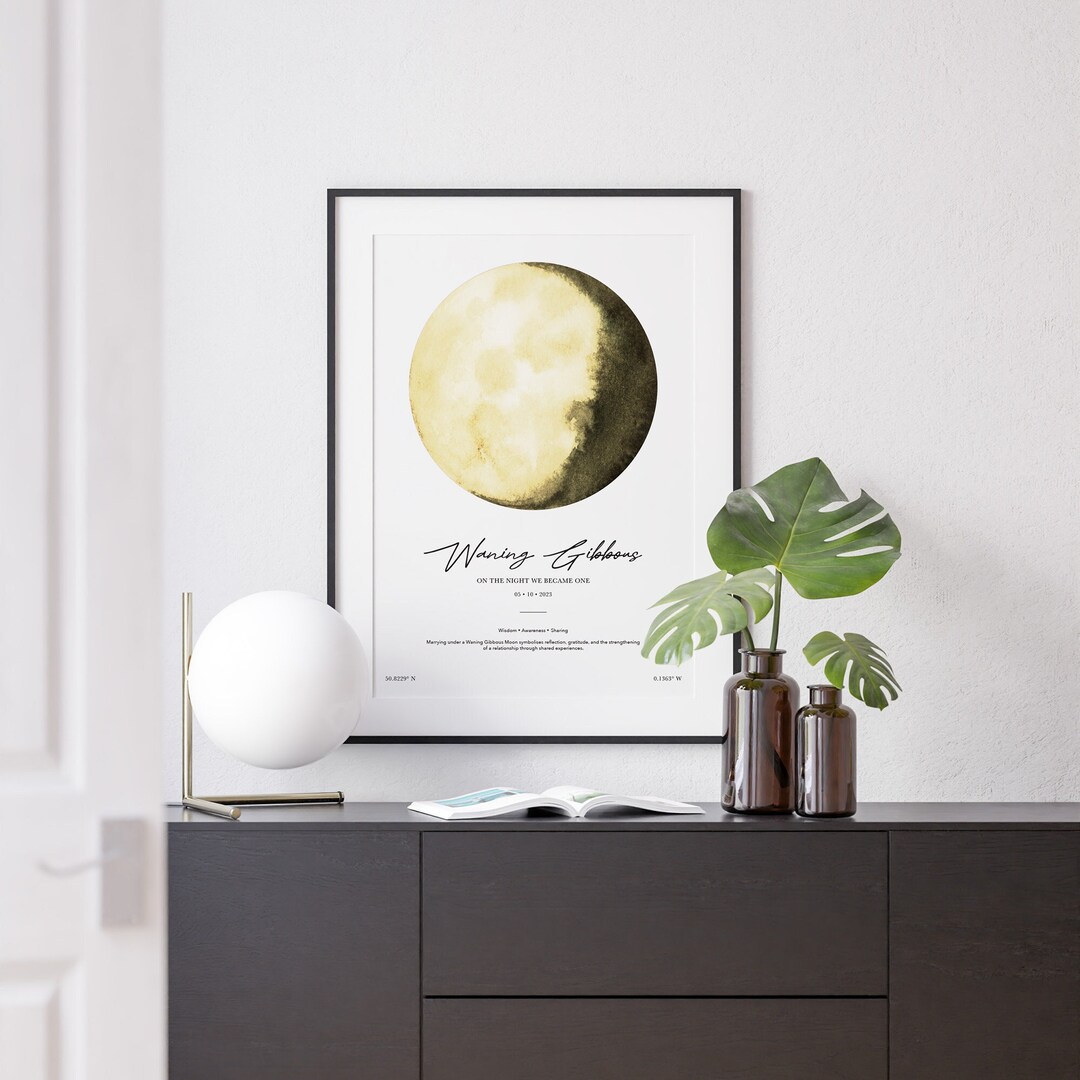 Custom Digital Moon Phase Print - Night You Were Born - New Baby Gift ...