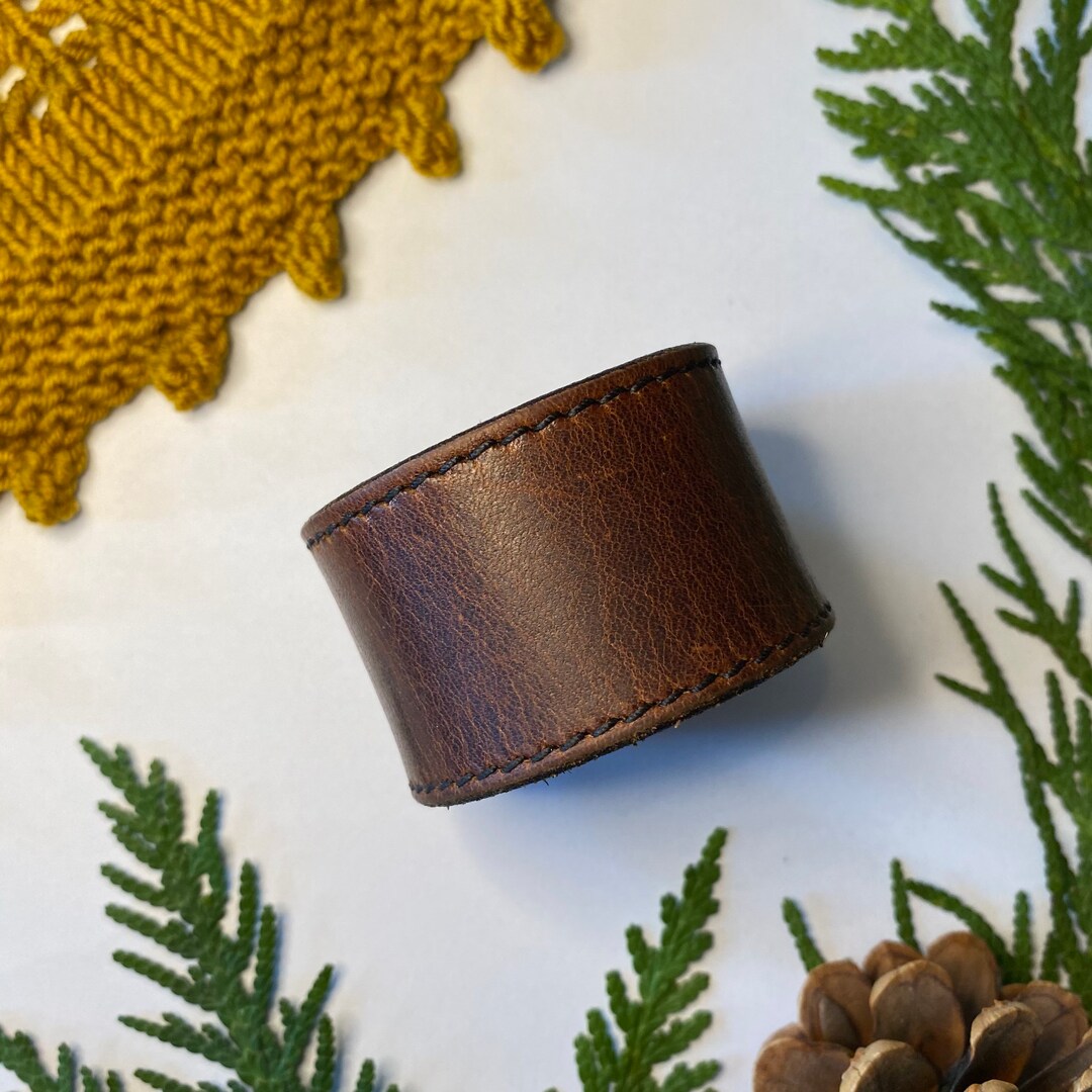 Upcycled Leather Shawl/cowl Cuff From Knox Mountain Knit Co. Light ...