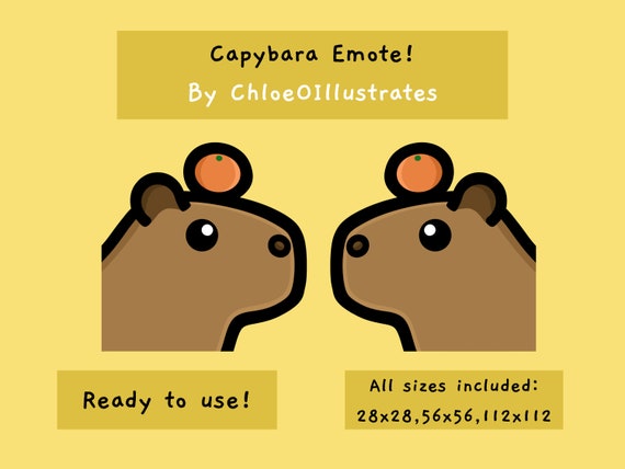 Capybara Emote Twitch and Discord Emote Meme - Etsy
