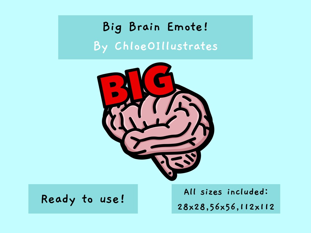 Big Brain Emote | Twitch and Discord Emotes - Etsy