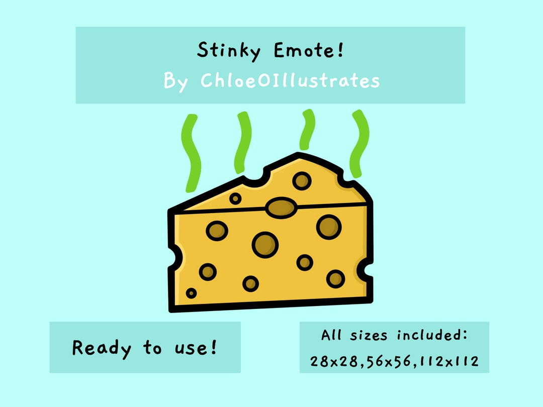 Stinky Emote | Twitch and Discord Emotes | Cheese - Etsy