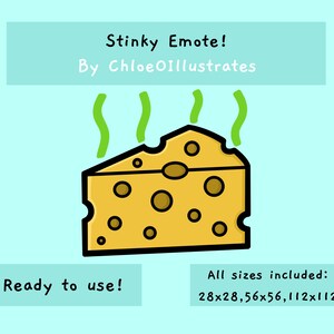 Stinky Emote | Twitch and Discord Emotes | Cheese - Etsy