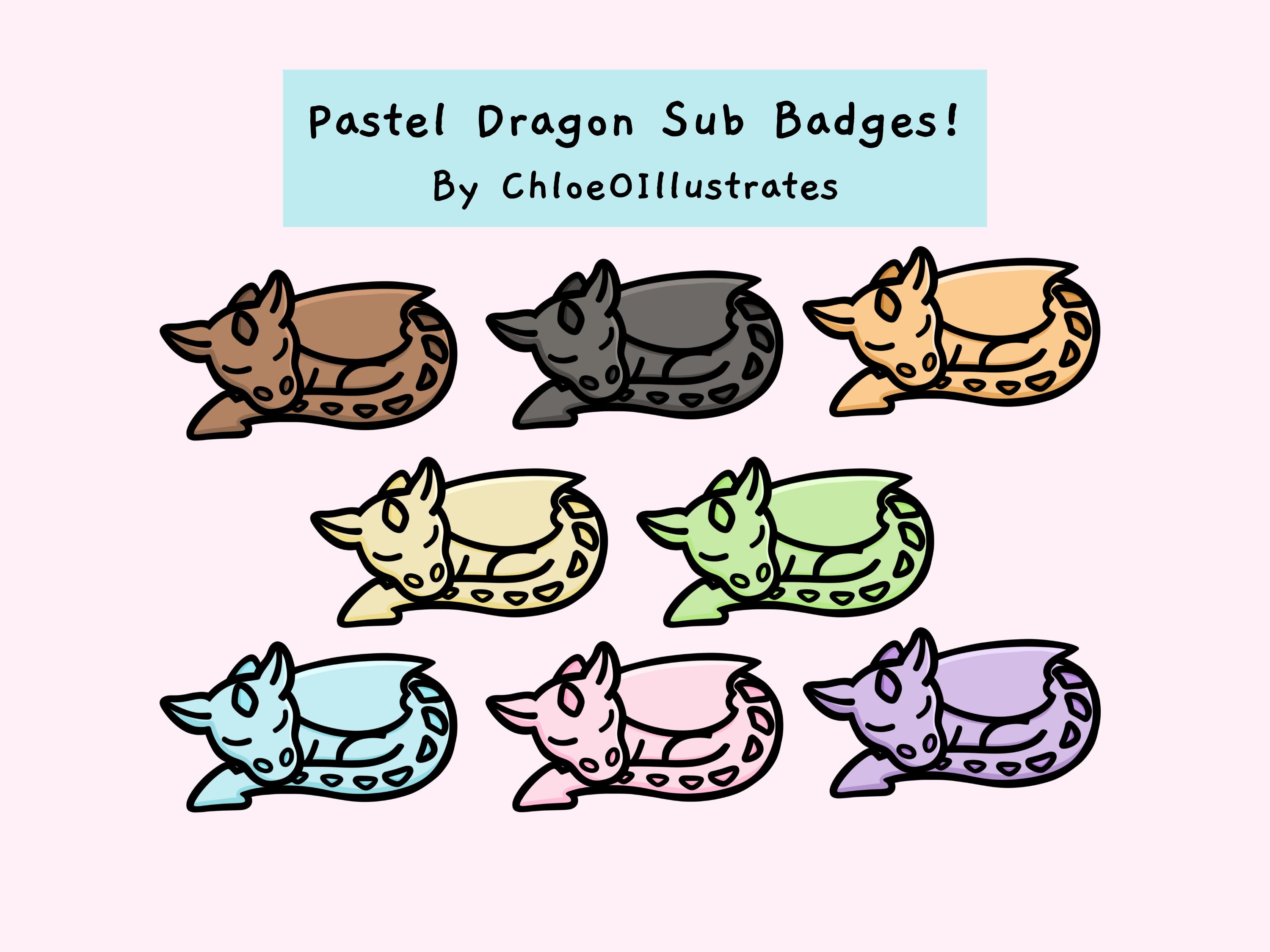 Dragon Sub Badges Twitch Emotes and Sub Badges - Etsy