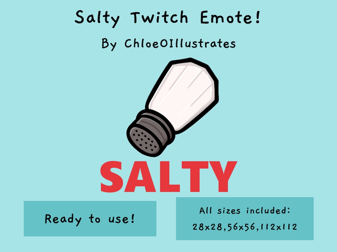 Salty Emote | Twitch Emotes - Etsy