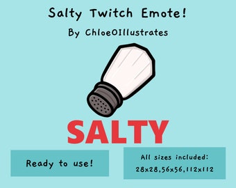 Twitch Emote Salty Emote Standard Emote Funny Emote Static Twitch ...