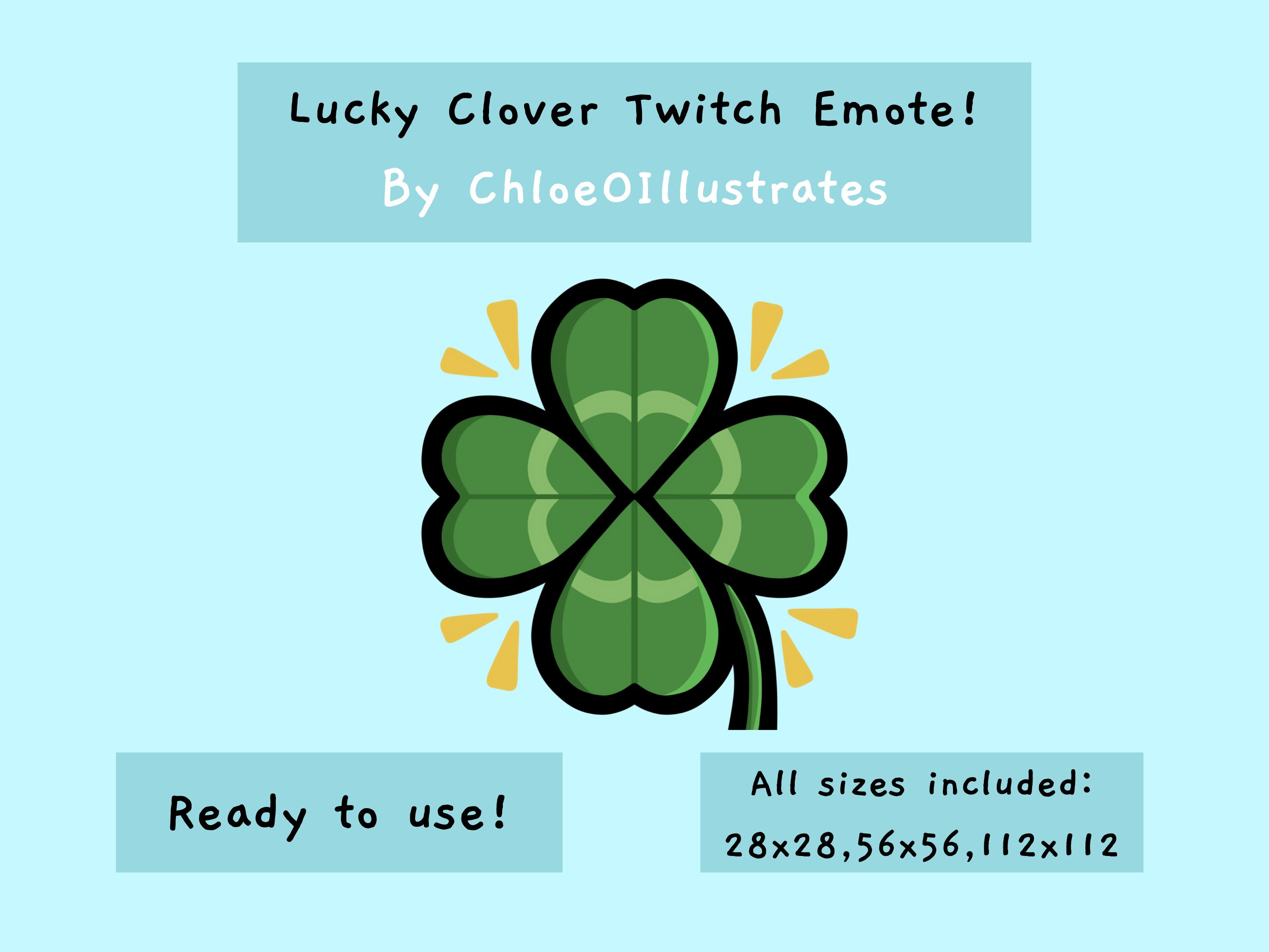 Lucky Clover Twitch Emote | Twitch and Discord Emote - Etsy
