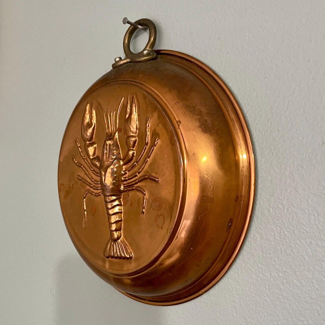Vintage Copper Lobster Crawdad Kitchen Mold Nautical Coastal - Etsy