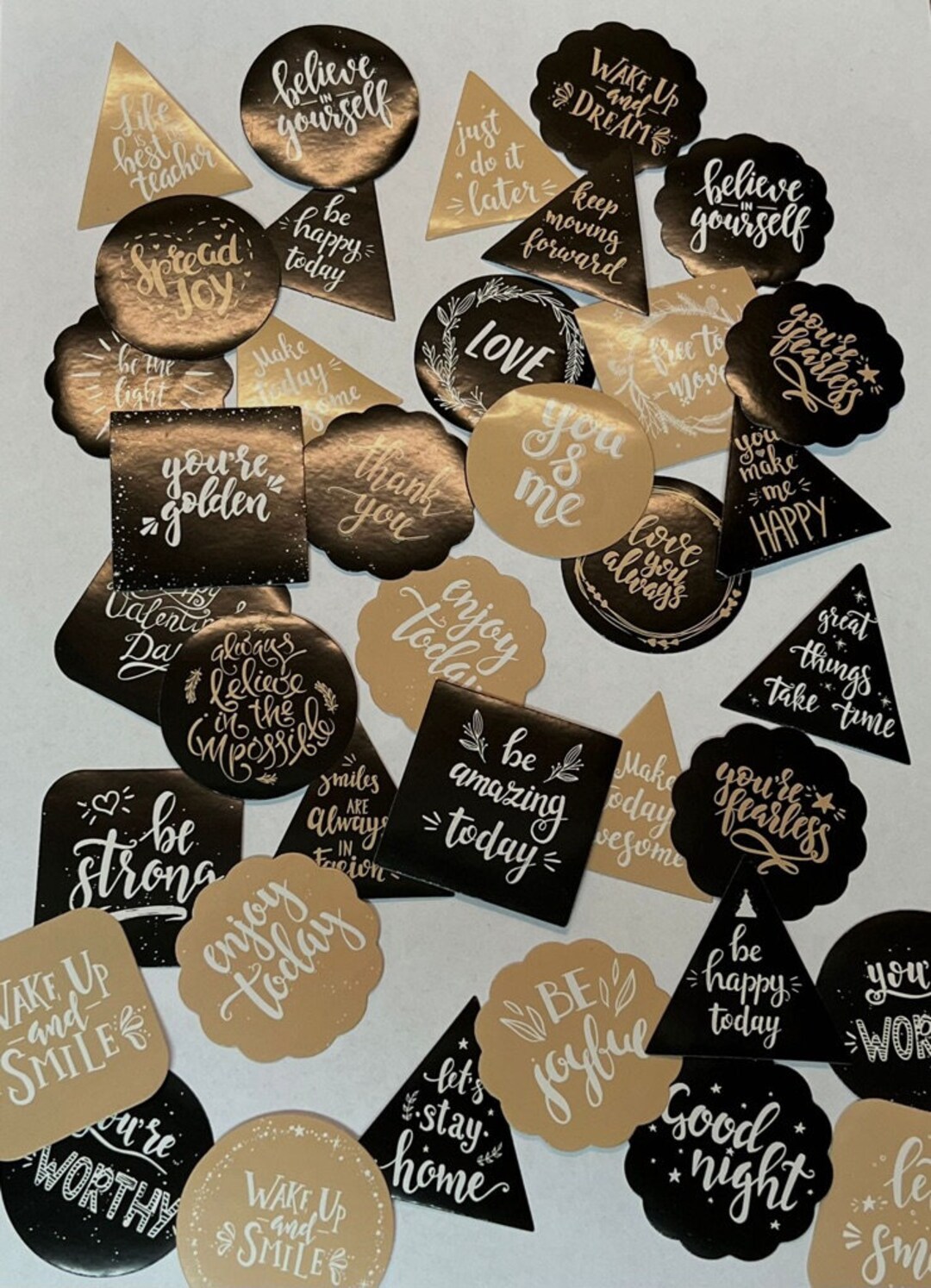 45-piece Sticker Set Sayings, Wishes, Compliments (200) - Etsy