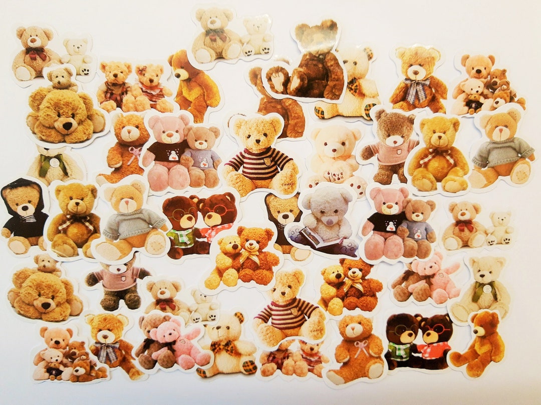 46 Stickers Teddy Bear Stickers Teddy Bear Teddy Bears Cuddly Toy for ...