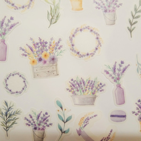 Lavender Stickers - Etsy