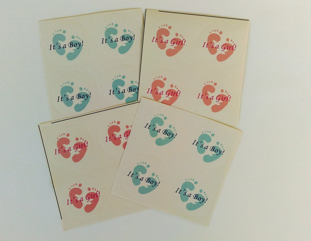 32 Baby Stickers Motif Selectable. Sticker Boy Girl Baby Shower Birth ...