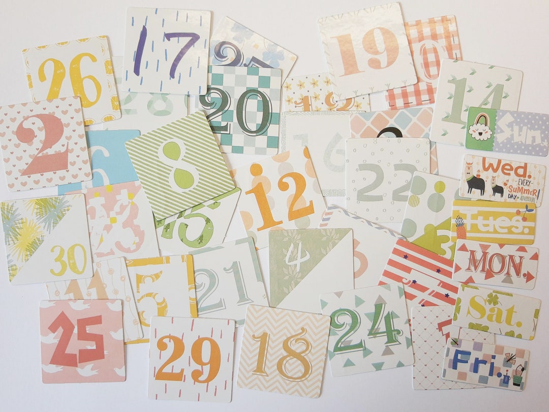 Calendar Numbers for Your Journal or Calendar 45 Stickers in a Set ...