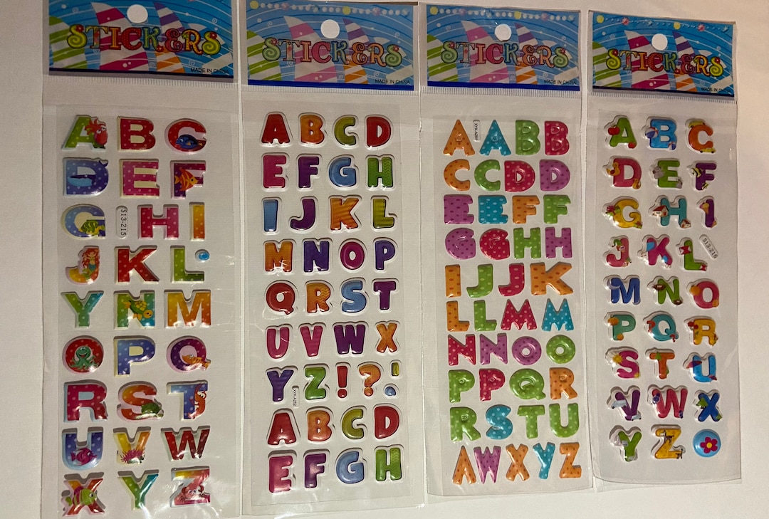 Letter 3D Stickers (design 2) for School Enrollment, Children's ...
