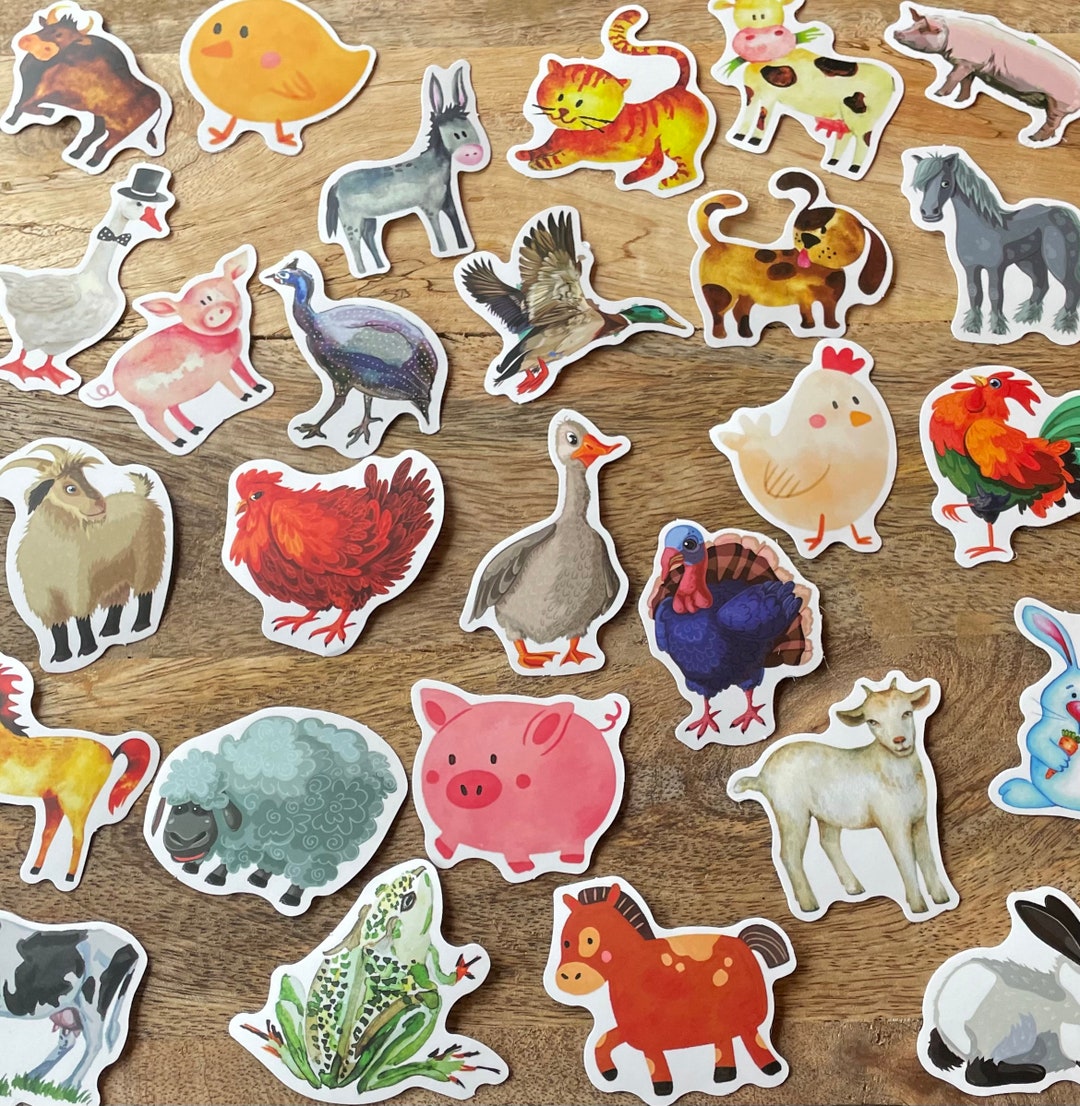 Stickerbomb Farm - 50 Large Farm Animal Stickers in a Set - Etsy