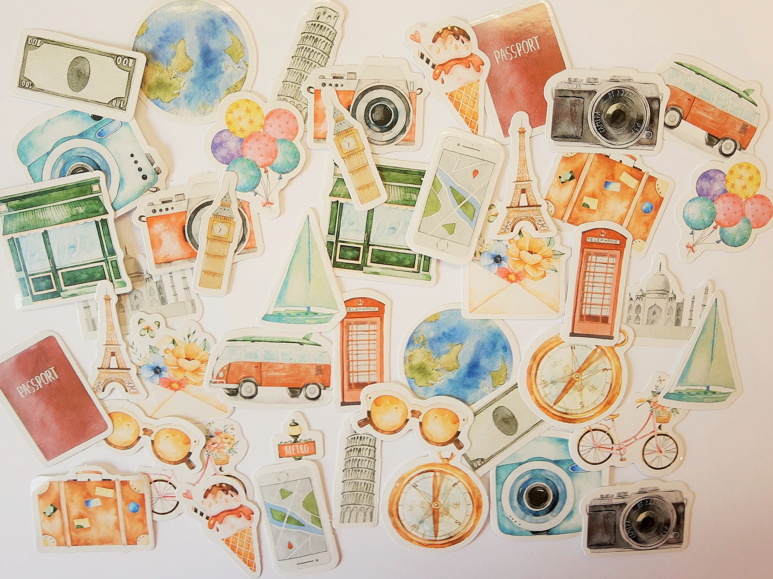 46 Stickers Travel Around the World Travel Fever World Trip Vacation ...