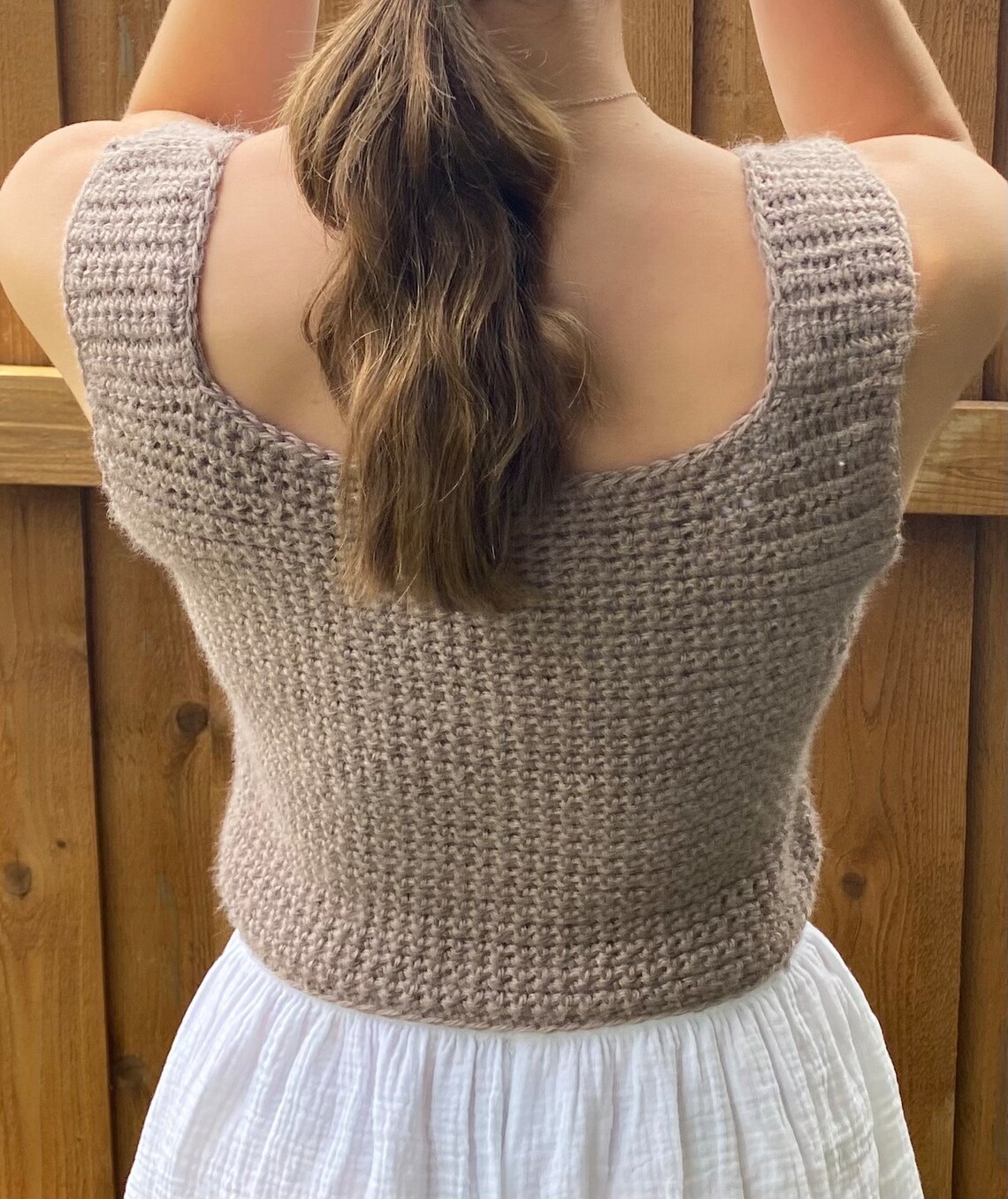 Purple/tan Crochet Tank - Etsy
