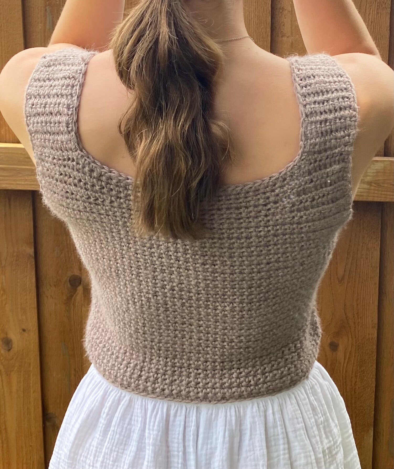 Purple/tan Crochet Tank - Etsy