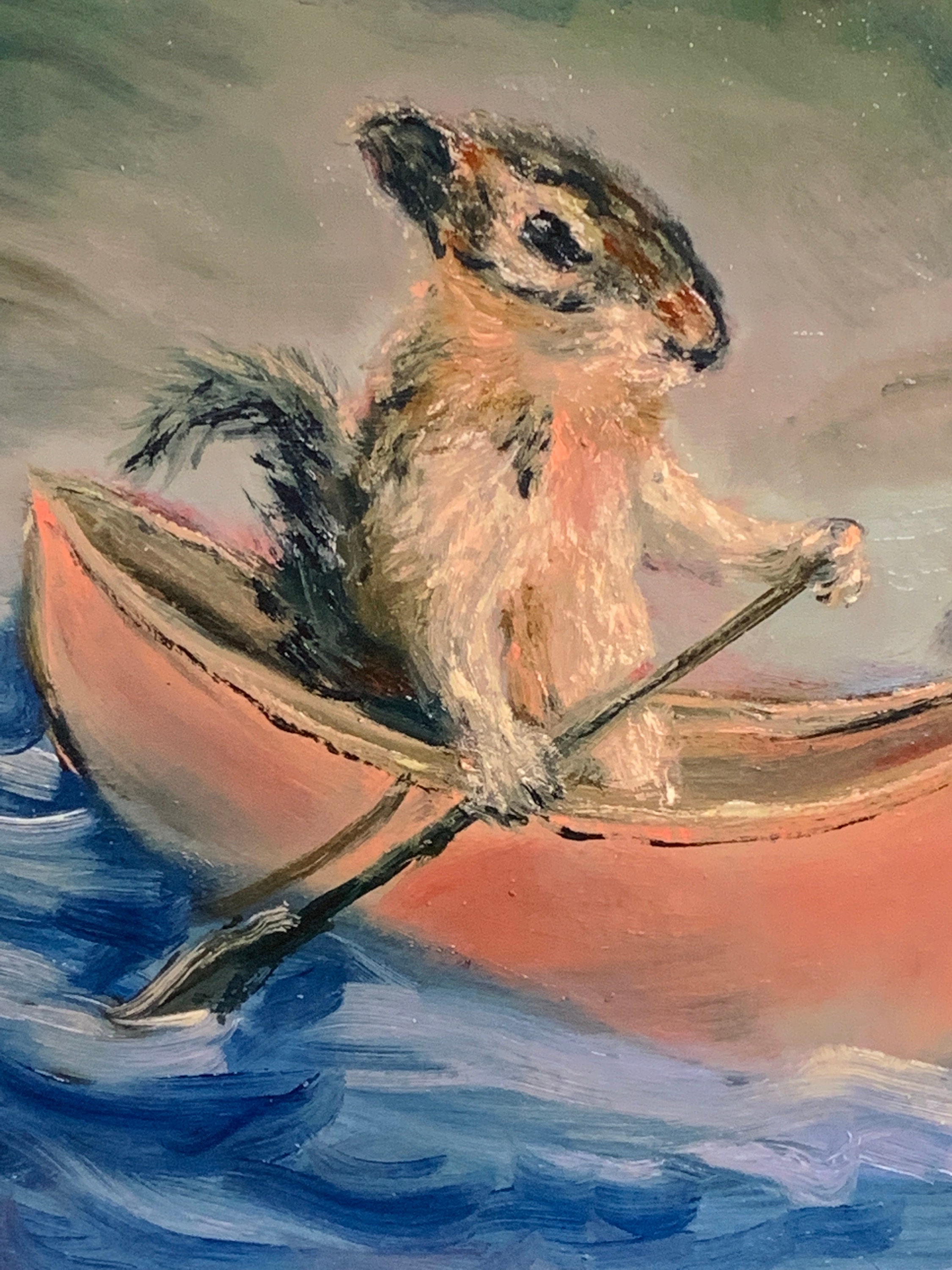 Chipmunk in Canoe - Etsy