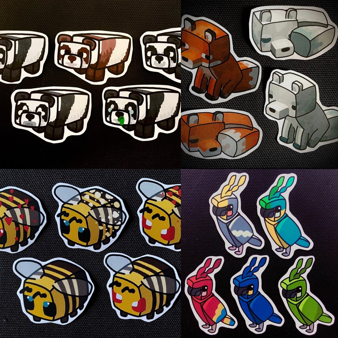 Minecraft Animal Stickers - Etsy