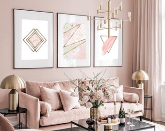 Rose Gold Wall Art | Etsy