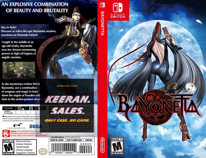 Bayonetta Custom Nintendo Switch Cover no Game - Etsy