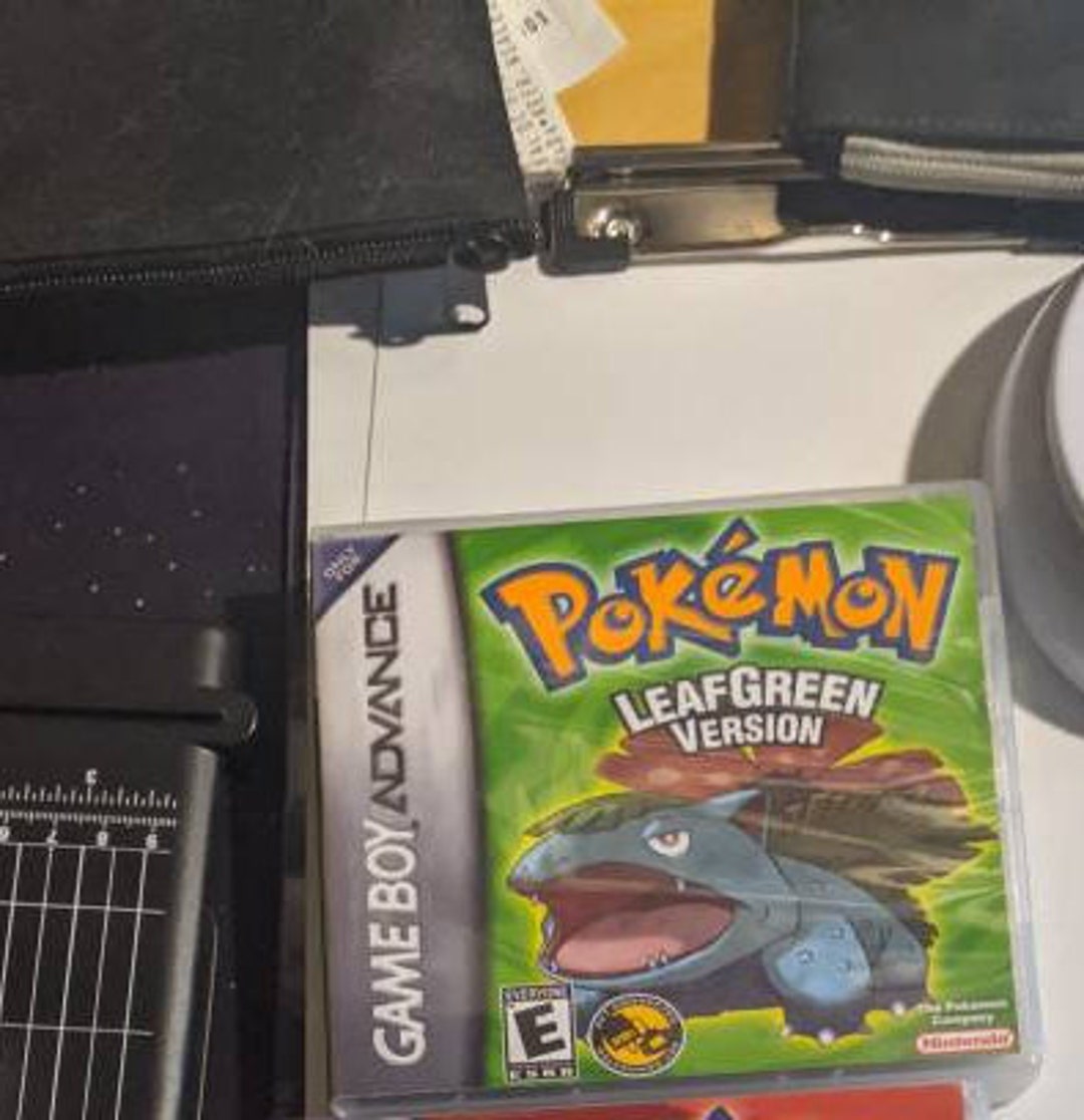 Pokemon Leaf Green Gameboy Advance Case GBA Custom - No Game Included ...