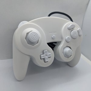 Custom Made Gamecube Controller, NGC White on White Gamepad for Game ...