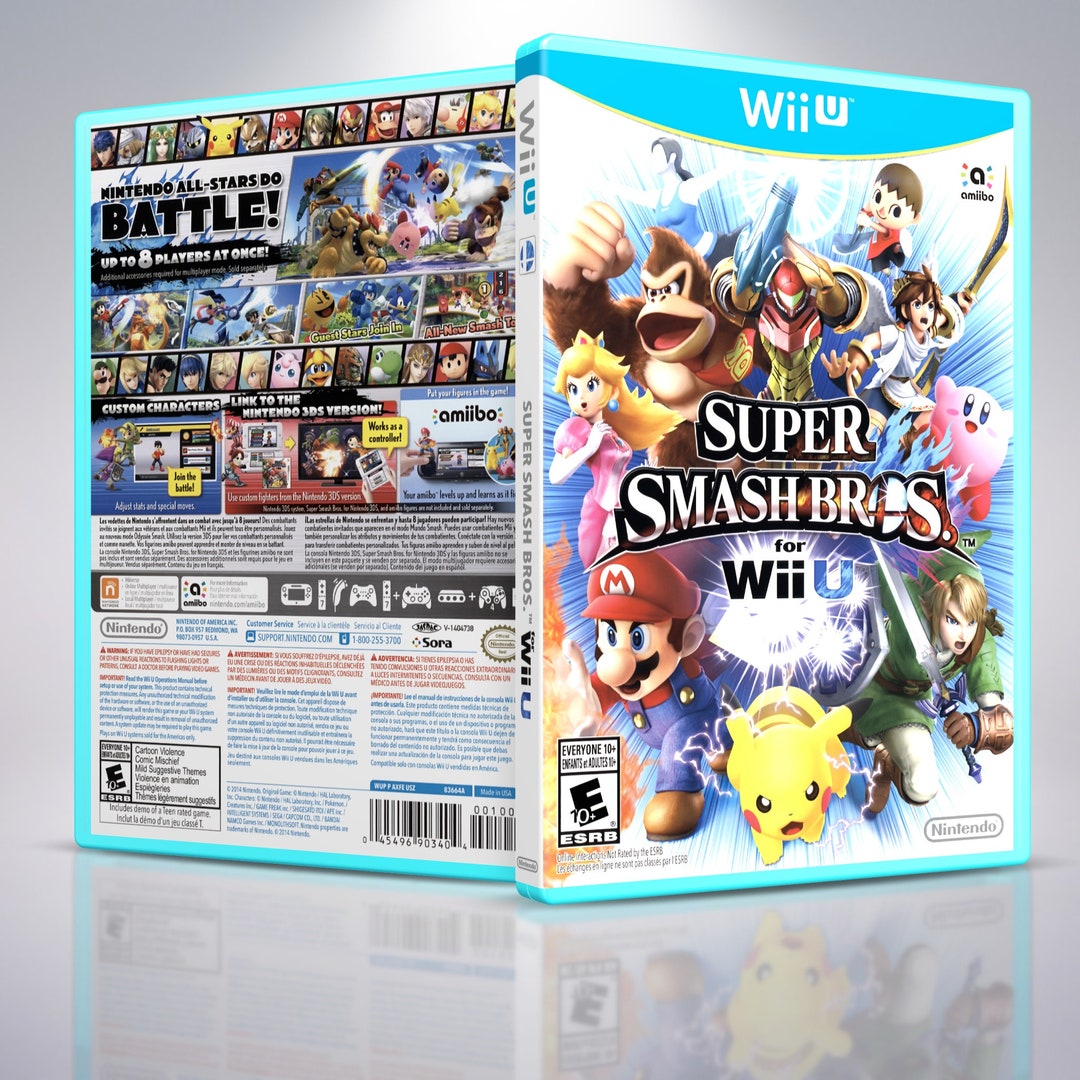 Super Smash Bros Wii U Custom Case - No Game Included - Case ONLY - Etsy