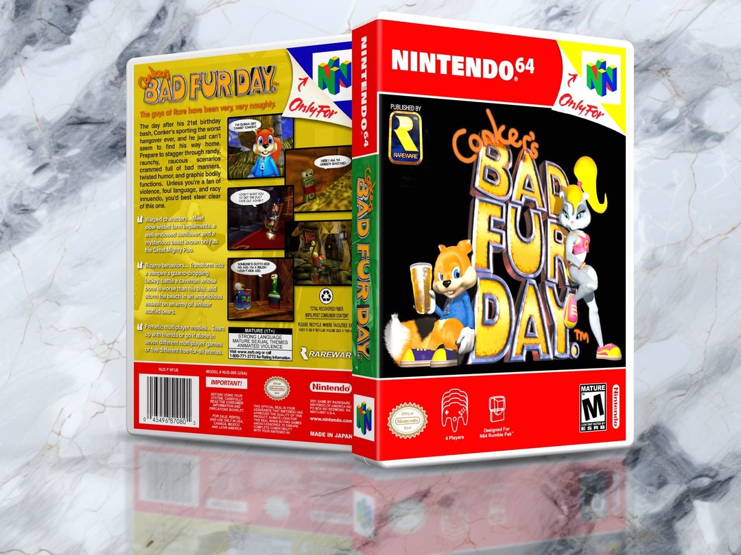 Conkers Bad Fur Day N64 Case - Etsy
