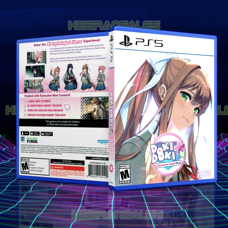 Doki Doki + Literature Club PS5 - Playstation 5 Display Game Case - Etsy