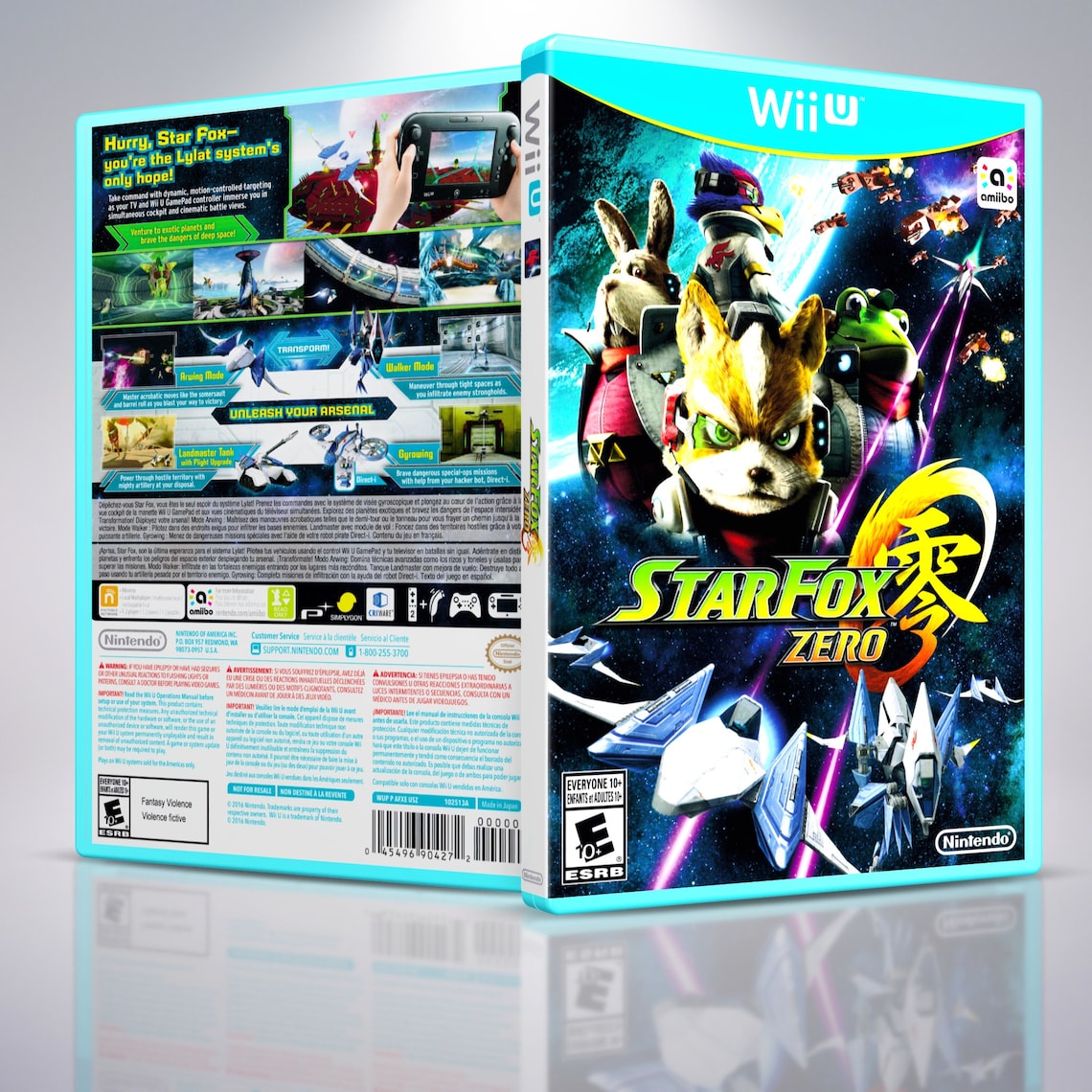 Star Fox Zero 0 Wii U Custom Case - No Game Included - Case ONLY - Etsy