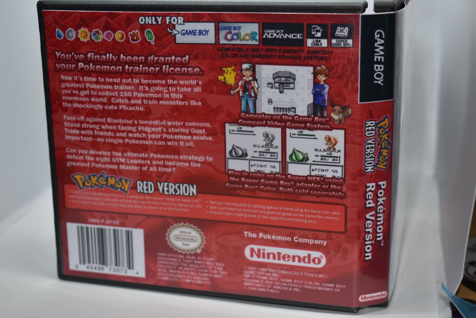 Pokemon Red Game Case Game Boy Color Game Case No Game - Etsy