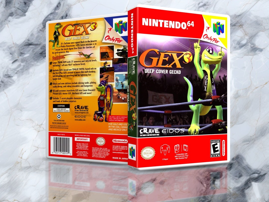 Gex 3 - N64 Case - No Game Included - Etsy