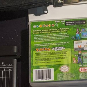 Pokemon Leaf Green Gameboy Advance Case GBA Custom - No Game Included ...