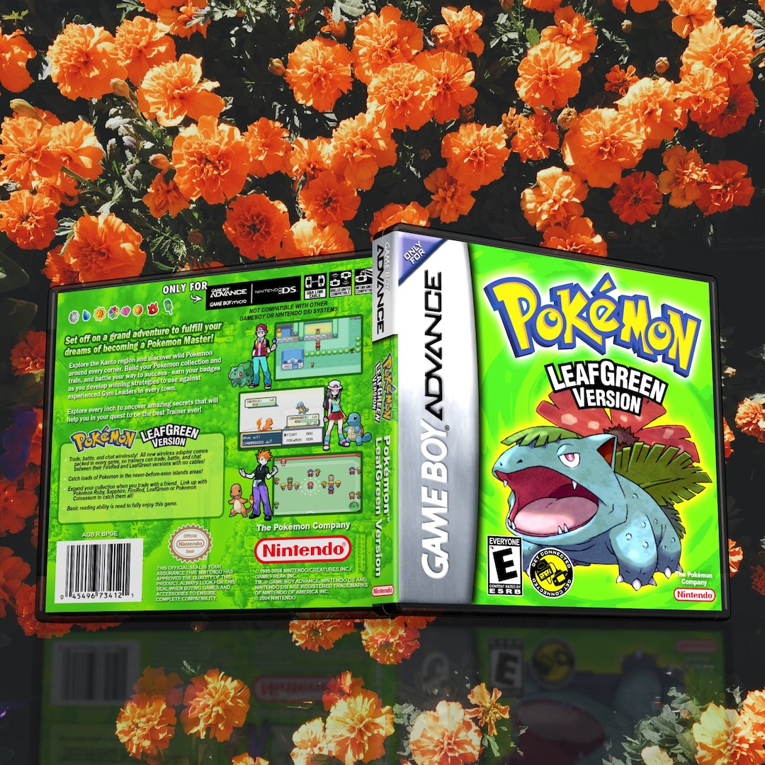 Pokémon Leafgreen Game Case Game Boy Color Game Case No Game Included ...