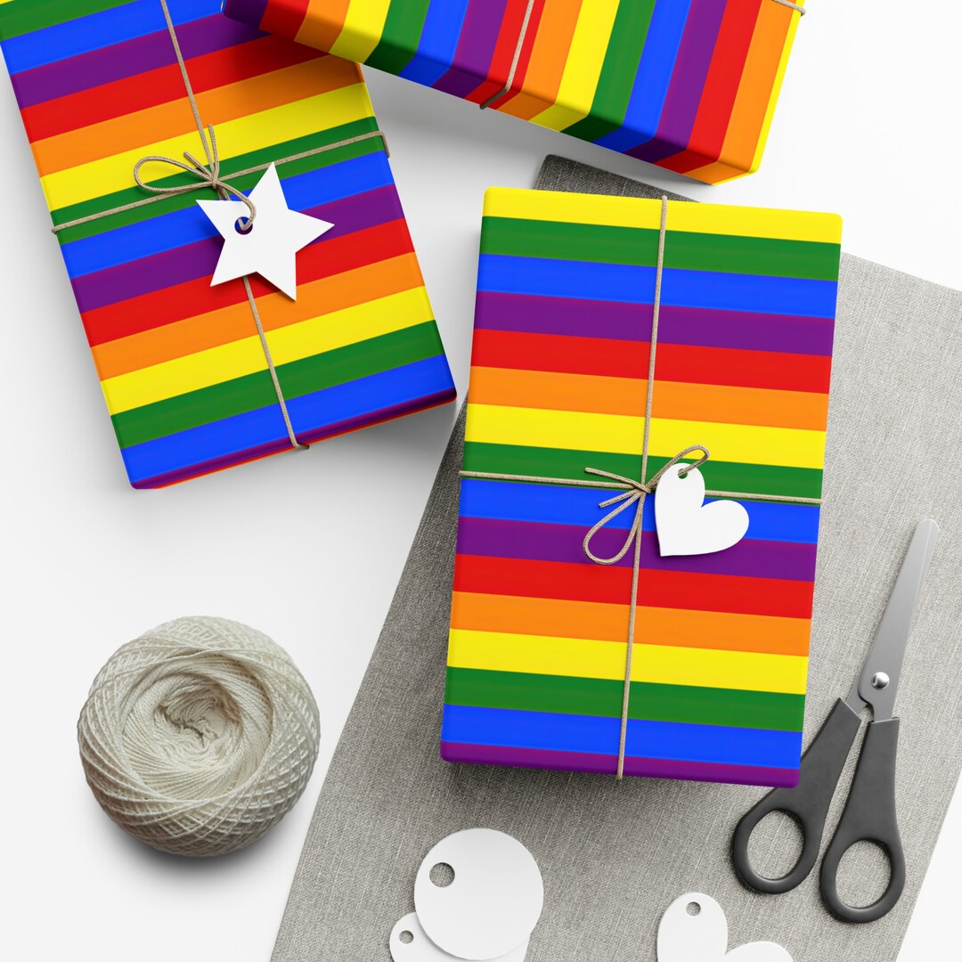 Celebrate Love: LGBT LGBTQ Pride Wrapping Paper Rainbow Gift Wrap for ...
