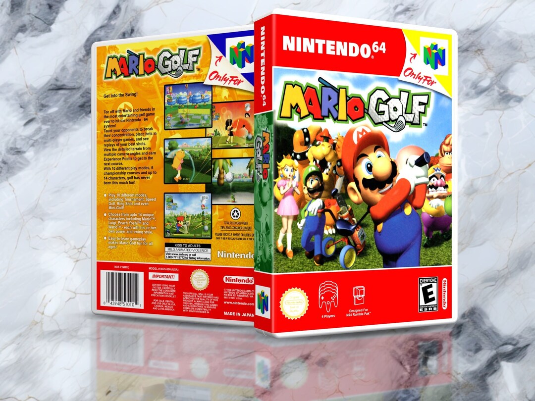 Mario Golf - N64 Case - No Game Included- Hand Made Gamecase - Etsy