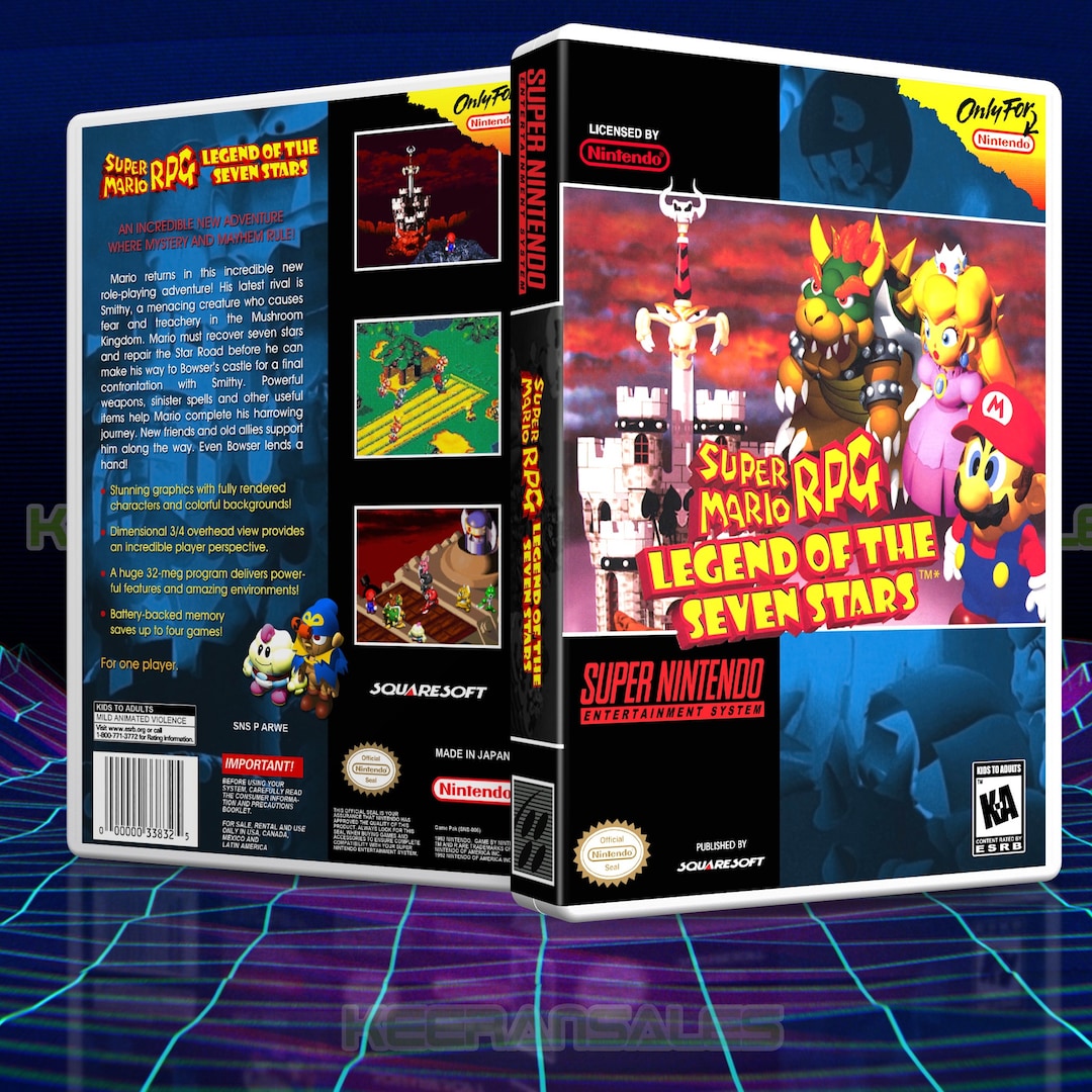 Super Mario RPG Seven 7 Stars Legend of the Seven Stars SNES Game Case No Game Included Etsy