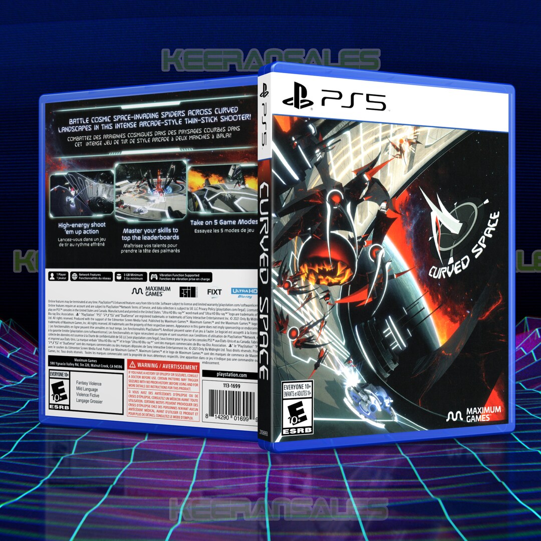 Curved Space PS5 Playstation 5 Display Game Case - Etsy