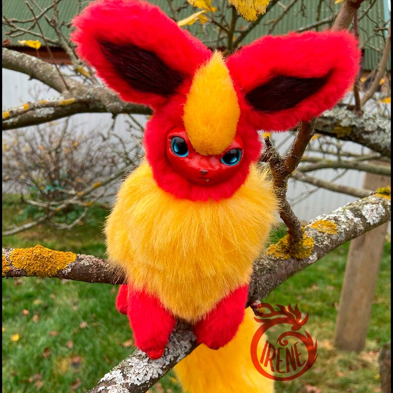 Flareon Inspired Realistic Art Doll Poseable Toy Etsy