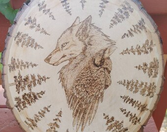 Pyrography Wolf - Etsy