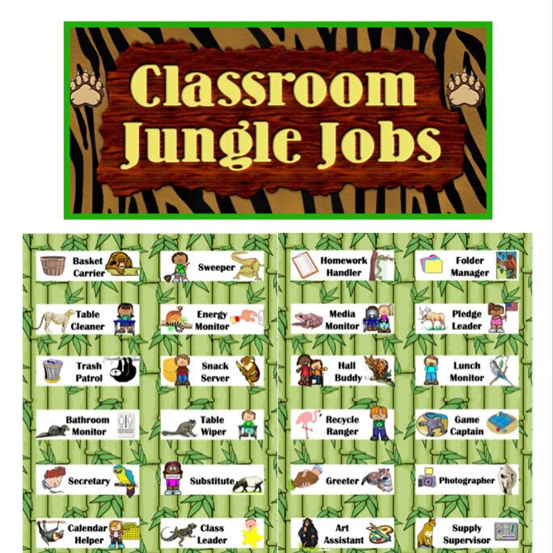 Jungle Classroom - Etsy