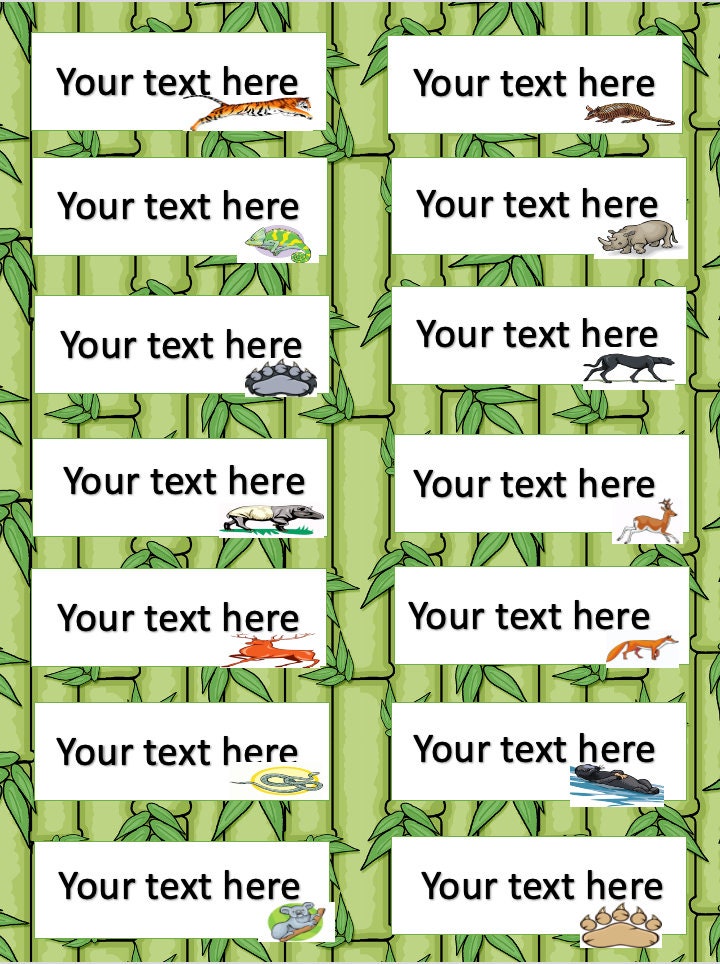 Jungle Classroom 56+ Jobs With Editable Section and 3 Headers to Choose ...