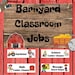 56+ Barnyard Classroom Job Chart With Editable Section - Etsy