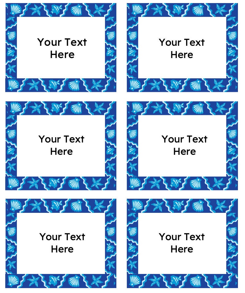 Class Library Genre and Author Bin Labels With Posters in an Ocean ...