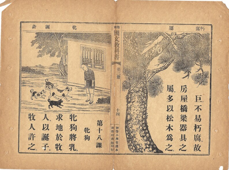Rare Chinese National Reader Pages Digital Download With Illustrations ...