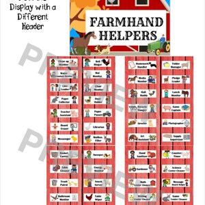56+ Barnyard Classroom Job Chart With Editable Section - Etsy