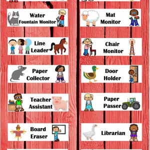 56+ Barnyard Classroom Job Chart With Editable Section - Etsy