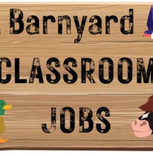 56 Barnyard Classroom Job Chart With Editable Section - Etsy