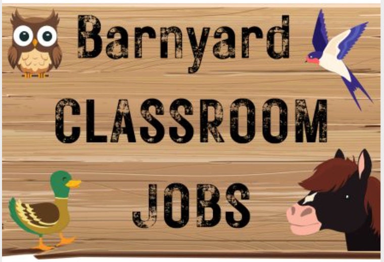 56 Barnyard Classroom Job Chart With Editable Section - Etsy